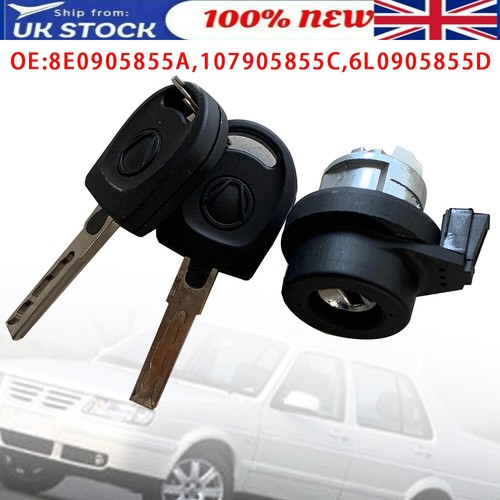 Ignition Lock Barrel Cylinder Immobilizer & 2 Keys 107905855C For Seat ...