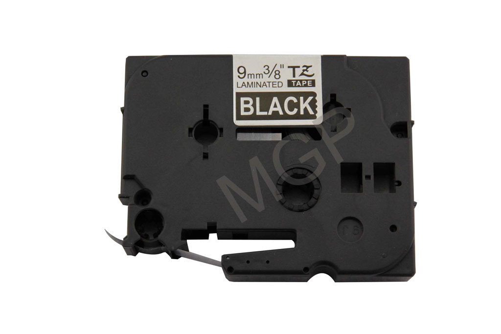 2X Laminated labelling tape for Brother TZ325 9mm White on Black PT ...