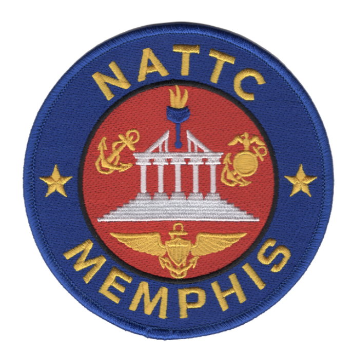4.5" NAVY NATTC MEMPHIS NAVAL AIR TECHNICAL TRAINING CENTER EMBROIDERED ...