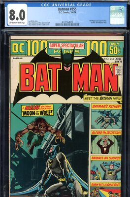 Batman #255 CGC GRADED 8.0 - death of professor Milo -100 pages- Adams ...