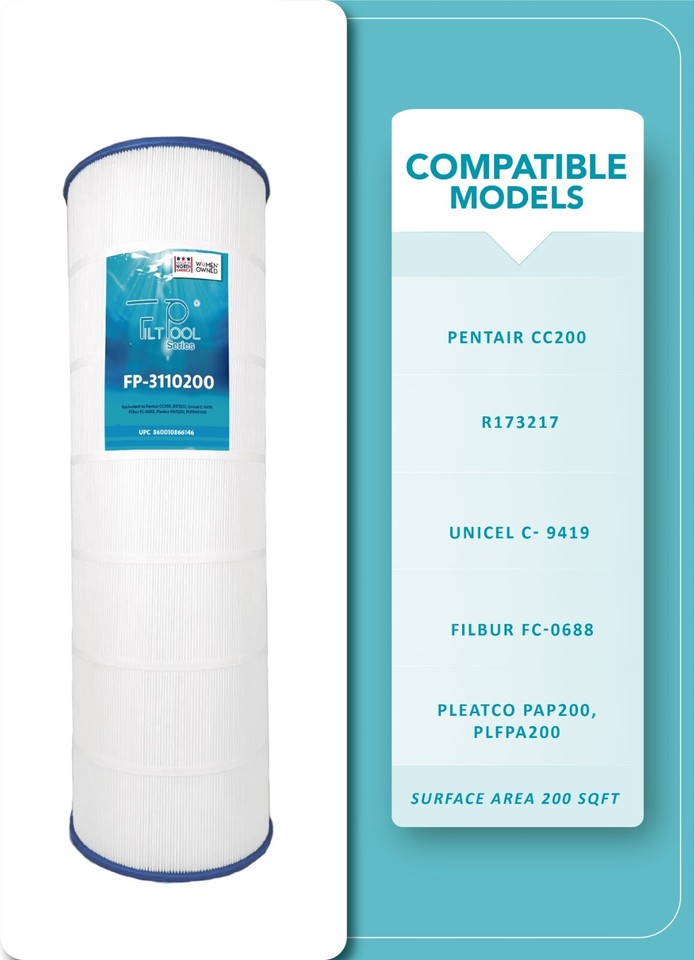 FP-3110200 Filter Cartridge rep Pentair CC200, R173217 & PAP200 ...
