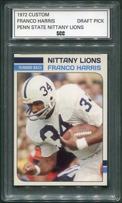 Custom 1972 Franco Harris Penn State Nitt Lions Draft Pick College ...