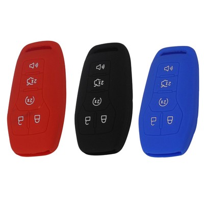 5Button Silicone Car Key Fob Cover For Ford Fusion Lincoln Mustang F ...