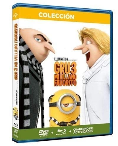 Gru 3 Mi villano favorito BLU-RAY DISC+DVD+CUADERNO DE ACTIVIDADES [Blu ...