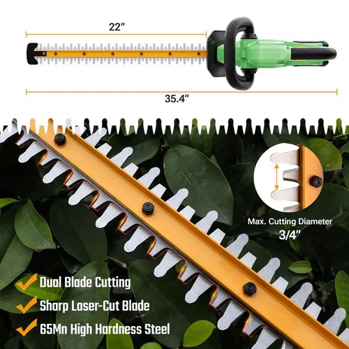 WORKPROX 20V Cordless Hedge Trimmer Electric Bush Shrub Trimmer for ...