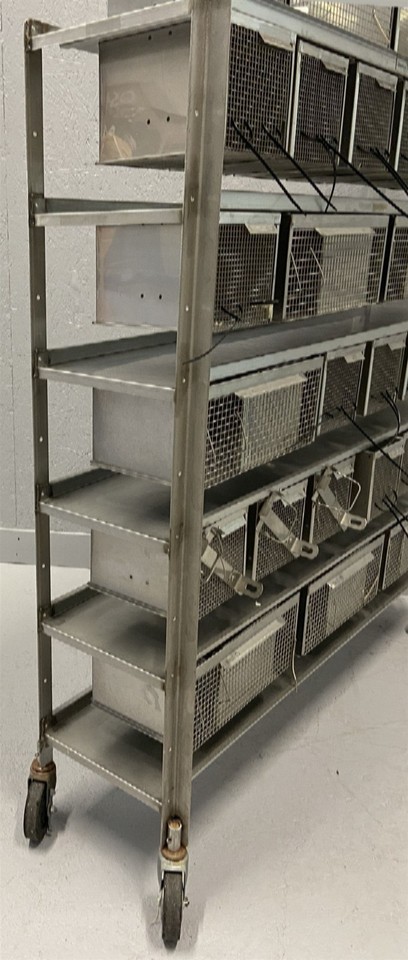 Lot of (3) Unifab Cages Research Animal Rodent Cage System Stainless ...