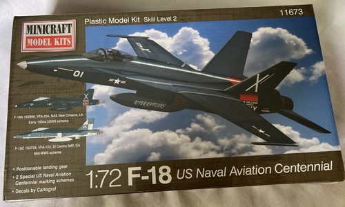 MINICRAFT MODEL KIT F-18 US Naval Aviation Centennial 1/72 Scale 11673 ...