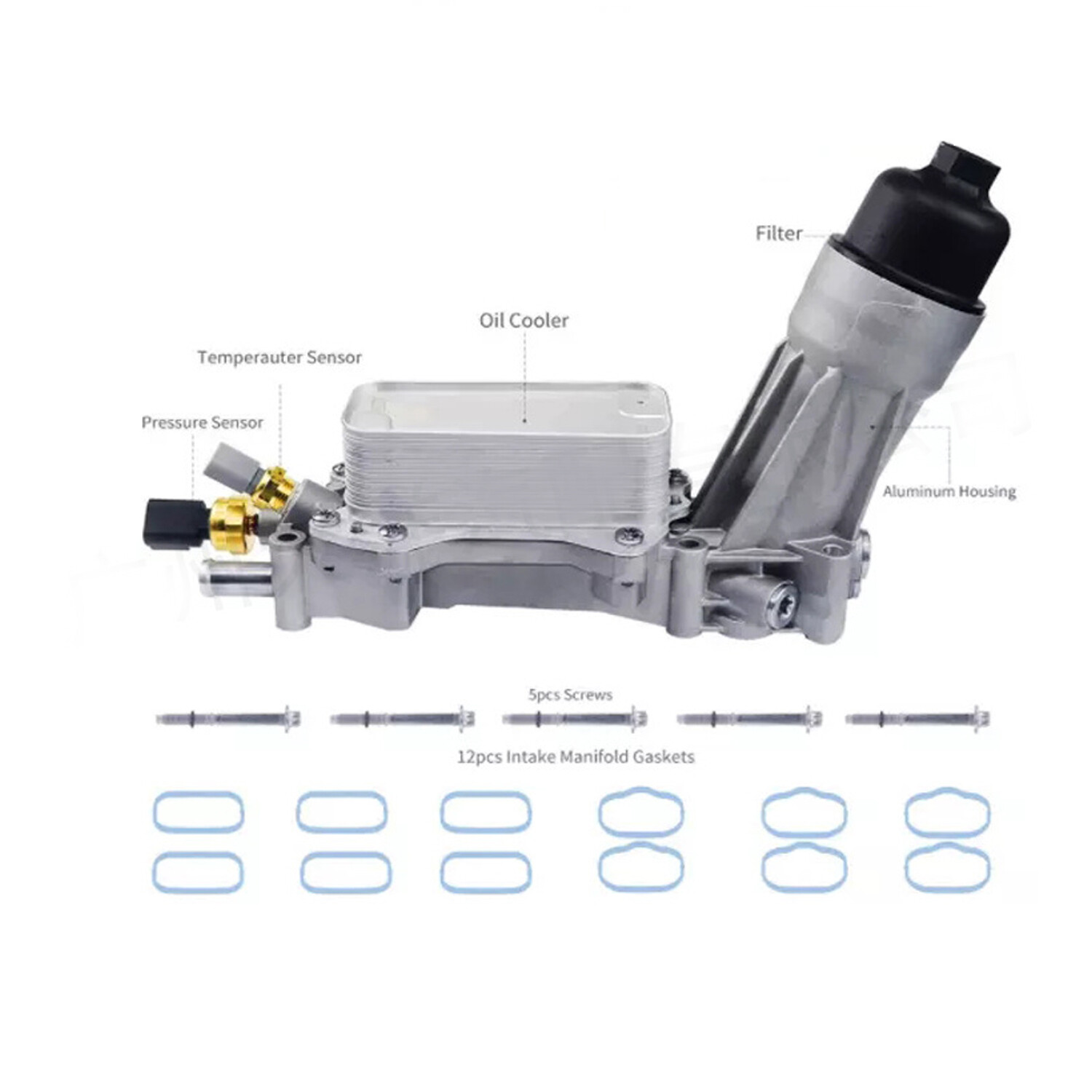 926-959-BK Oil Filter Housing Oil Cooler Kit For 2018 Jeep Wrangler JK ...