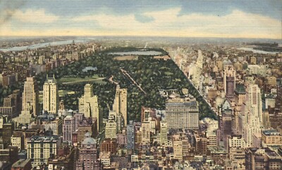 Aerial View New York City North of RCA Building 1952 Postcard | eBay