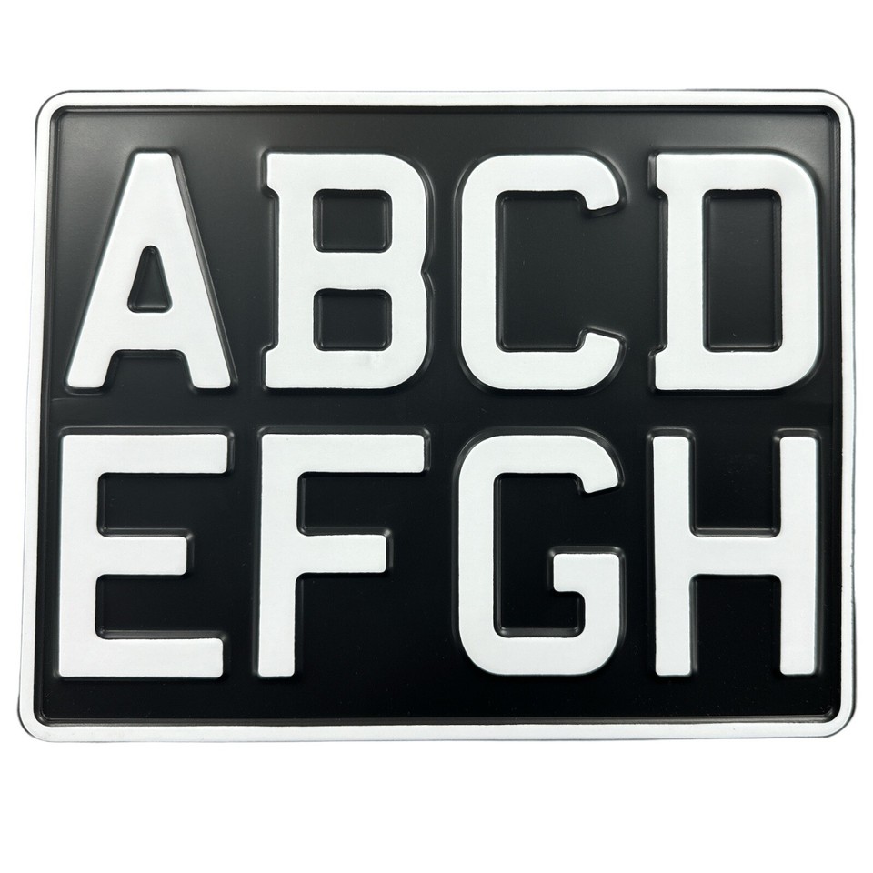 Motorcycle Number Plate 9X7 Classic, Vintage, Metal Pressed ...