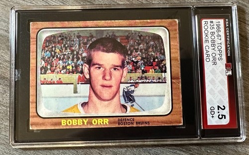 1966-67 Topps Bobby Orr Rookie RC #35 KSA 2.5 Nice Old Hockey Card FREE ...