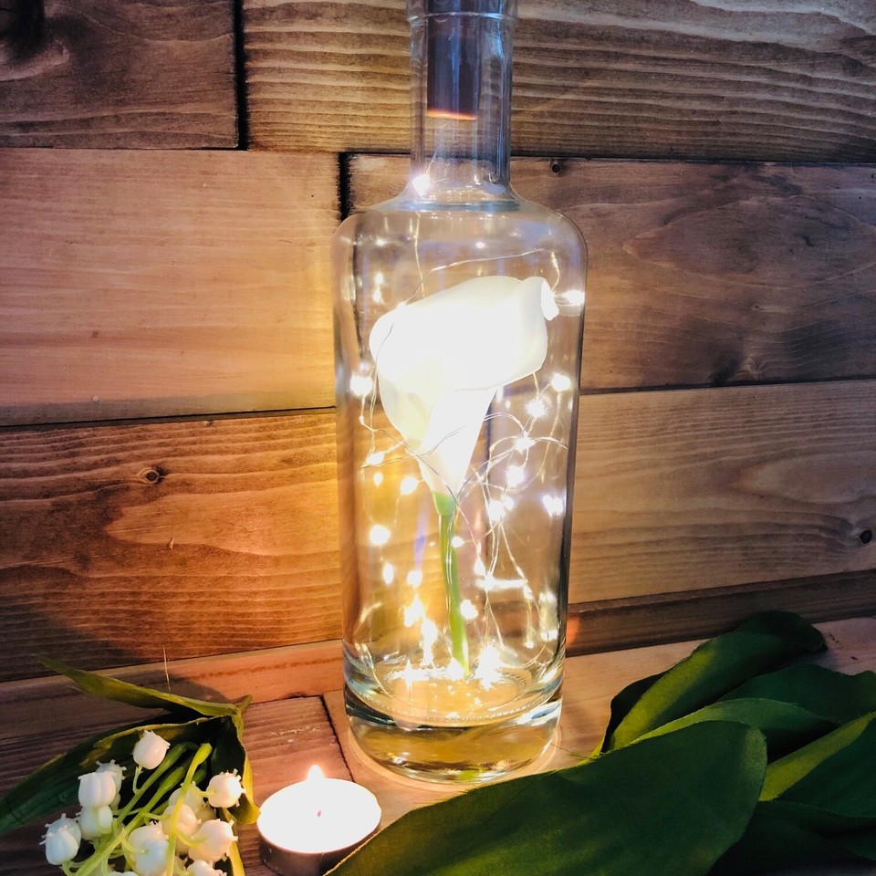 LED Glass Rose Light Up Wedding Party Gift Lantern Table Centrepiece ...