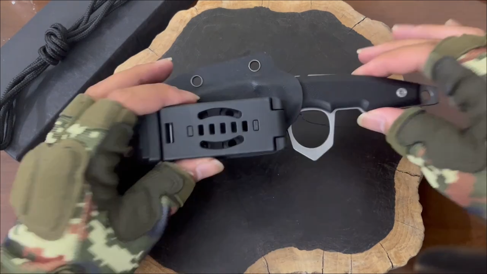 G10 Full Tang Fixed Blade Knife Horizontal Vertical Conceal Carry 4mm ...