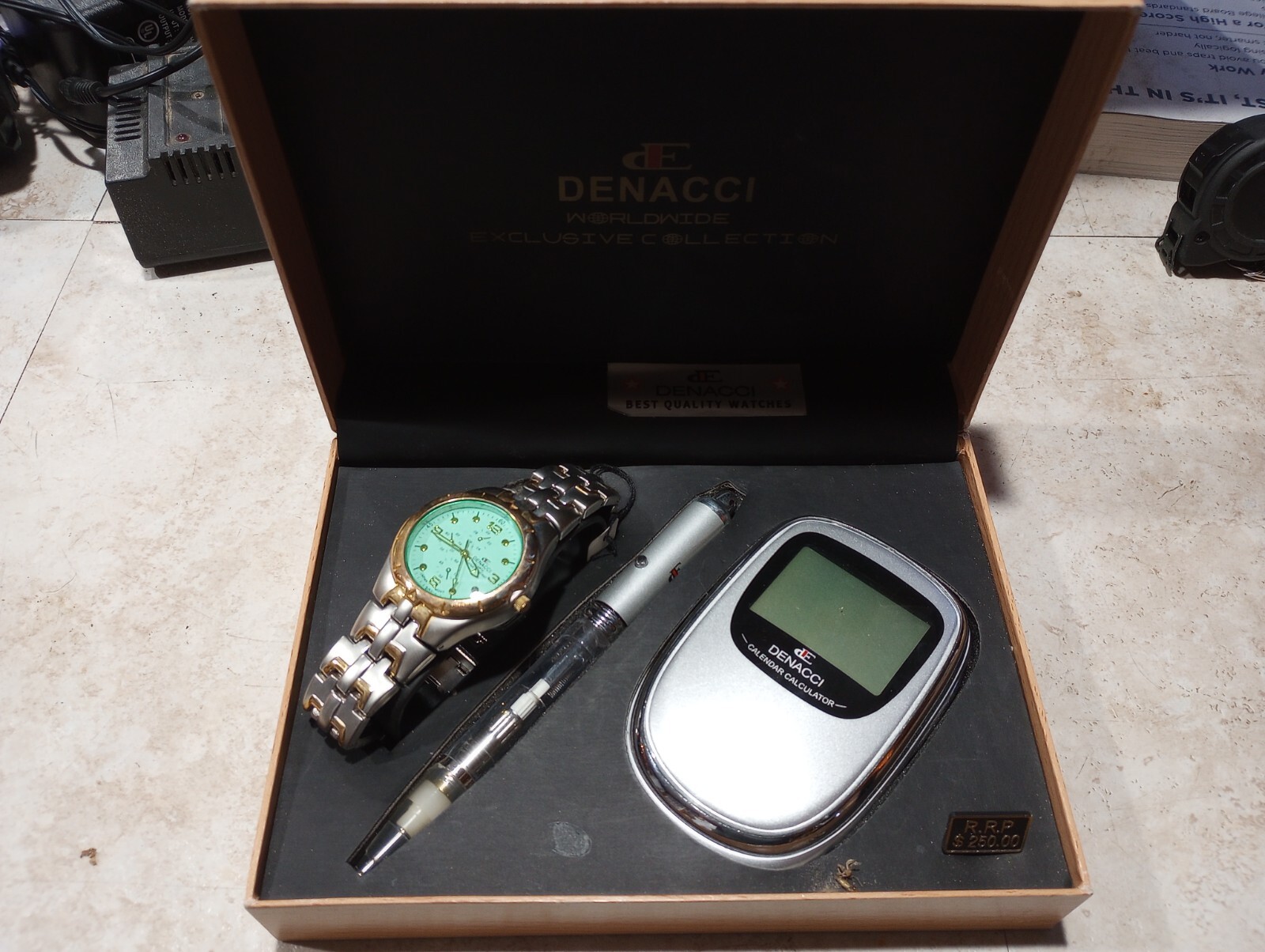 Vintage Denacci MiB Gift Set Mens Quartz Water Resistant Watch ...