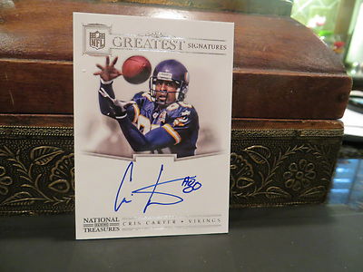 National Treasures Greatest Signatures Autograph Vikings Cris Carter 25 ...