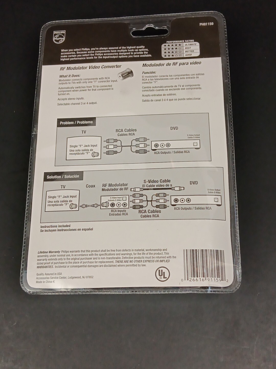 Philips-RF Modulator-For Tvs w/No RCA Input-S Video-DVD-Automatic*NIB ...