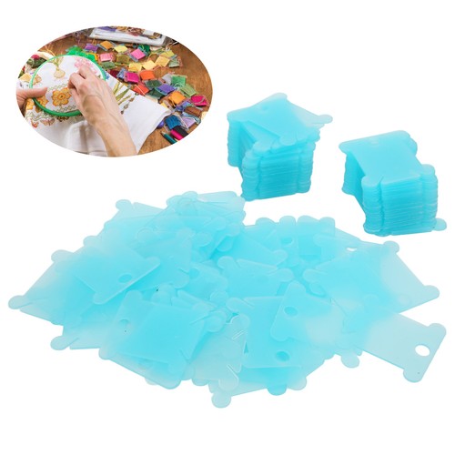 100PCS Plastic Floss Bobbin Plastic Embroidery Floss Bobbins For ...