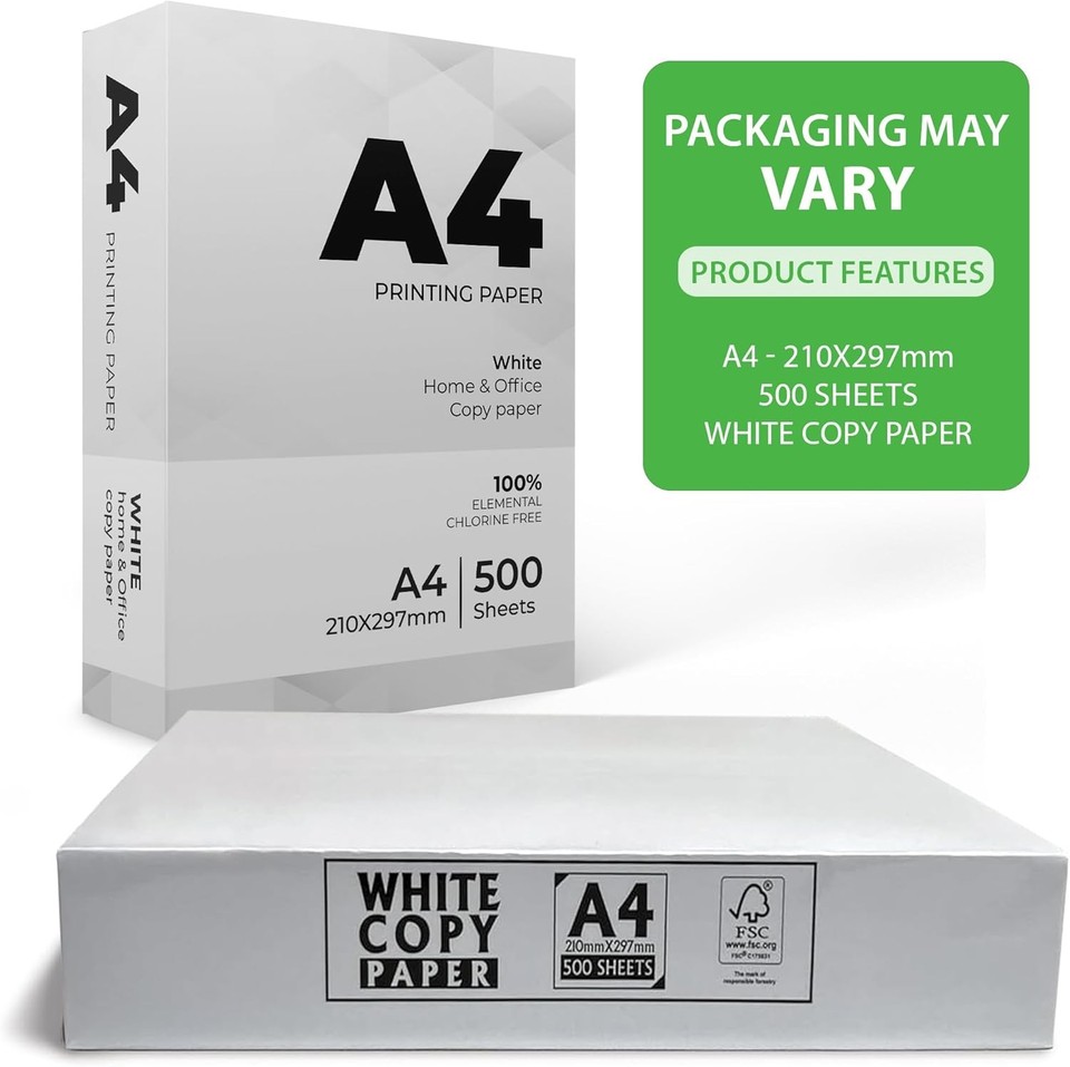 A4 Copy Paper Multi-Purpose Copy Printer Paper 2500 Sheets for Home ...
