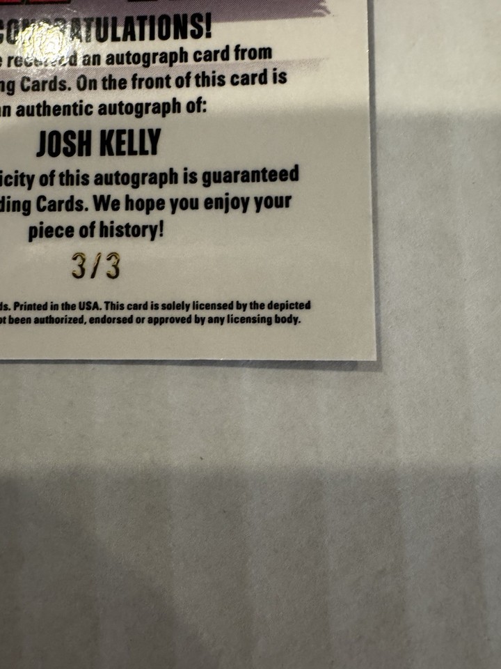 JOSH KELLY- 24 Leaf Metal State Pride Pre-Production Proof Red Flood ...