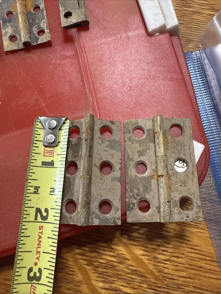 38 Antique Vintage Cabinet Door Hinges Narrow Classic Solid Brass Big ...