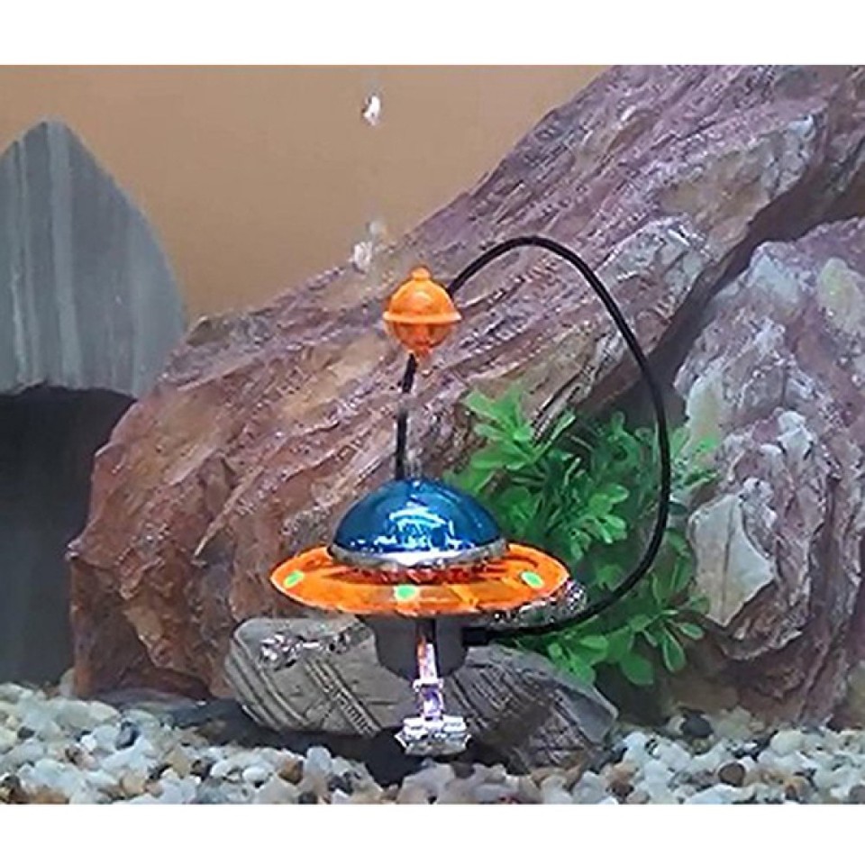 Funny Aquarium Decor Action-Air Ornament UFO Fish Tank Decoration | eBay