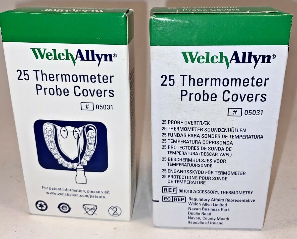 2 Boxes Of 25 SureTemp Probe Covers = 50 Welch Allyn #05031, Unopened ...