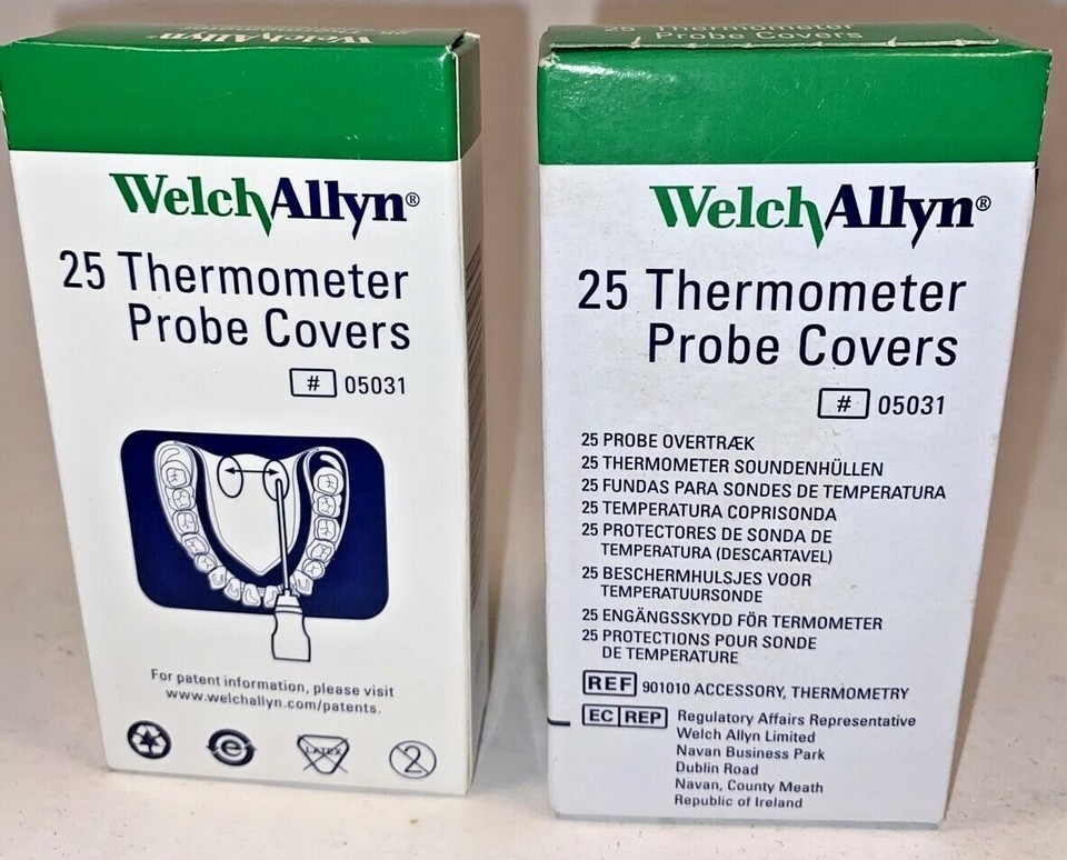 2 Boxes Of 25 SureTemp Probe Covers = 50 Welch Allyn #05031, Unopened ...