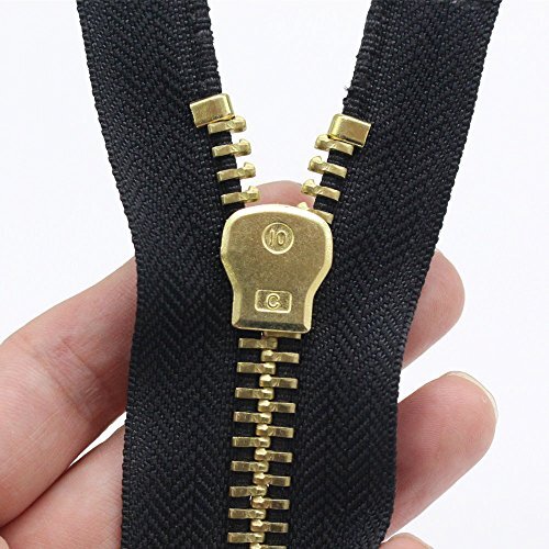 #10 27 Inch Brass Separating Jacket Zipper Heavy Duty Metal Zipper for ...