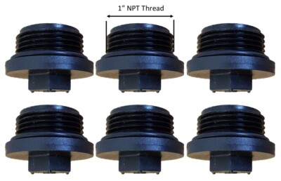 Set of 6 Threaded 1 Inch PVC Bulkhead Water Tank Sealing Drain Plugs ...