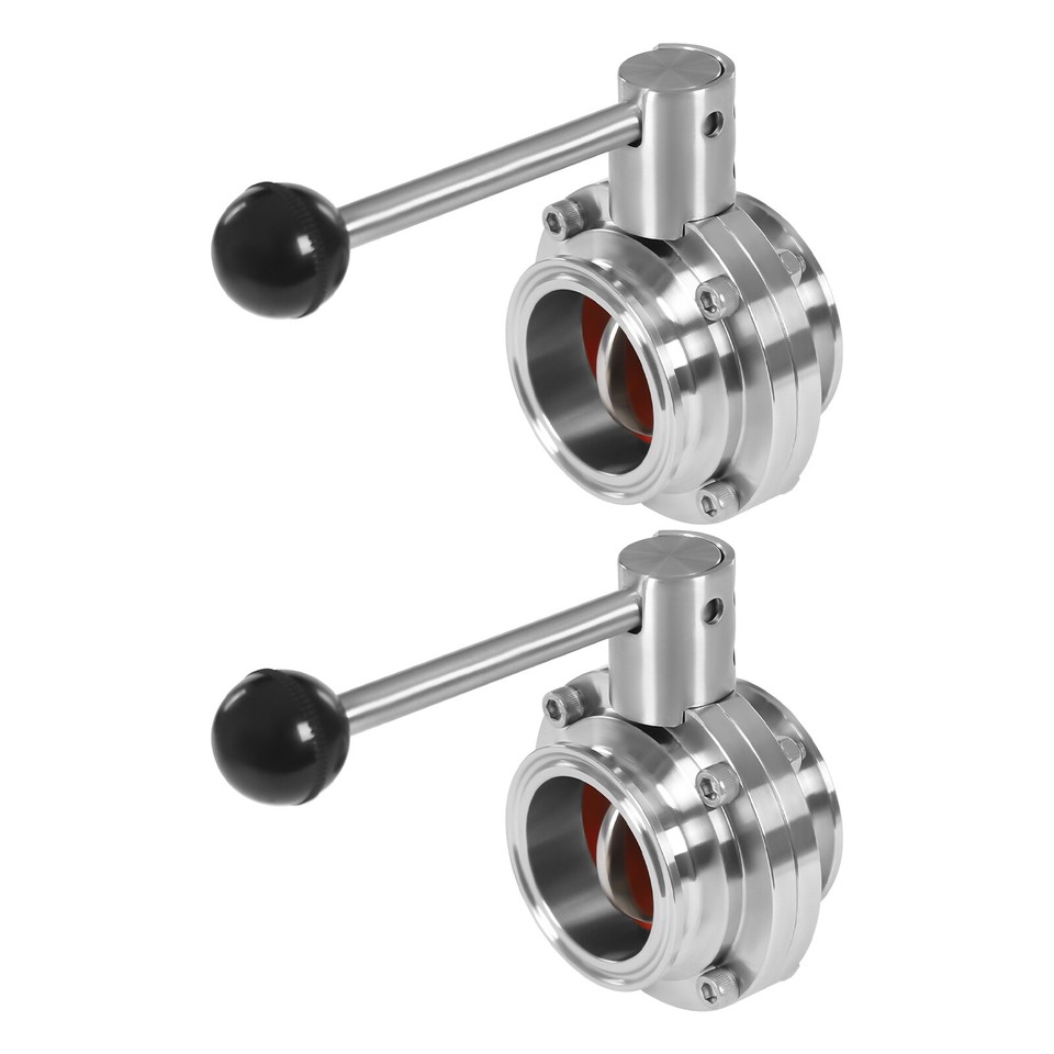 Butterfly Valve, 2Pcs Butterfly Valve with Handle, 2 Inch Butterfly ...