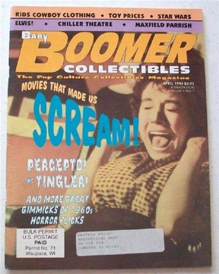 BABY BOOMER COLLECTIBLES Magazine April 1994 Horror Movies Elvis Star ...