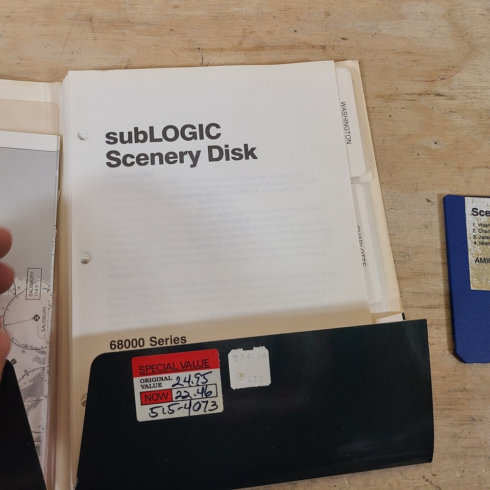 FLIGHT SIMULATOR II 2 Scenery Disks 7 - Washington SubLogic Commodore ...