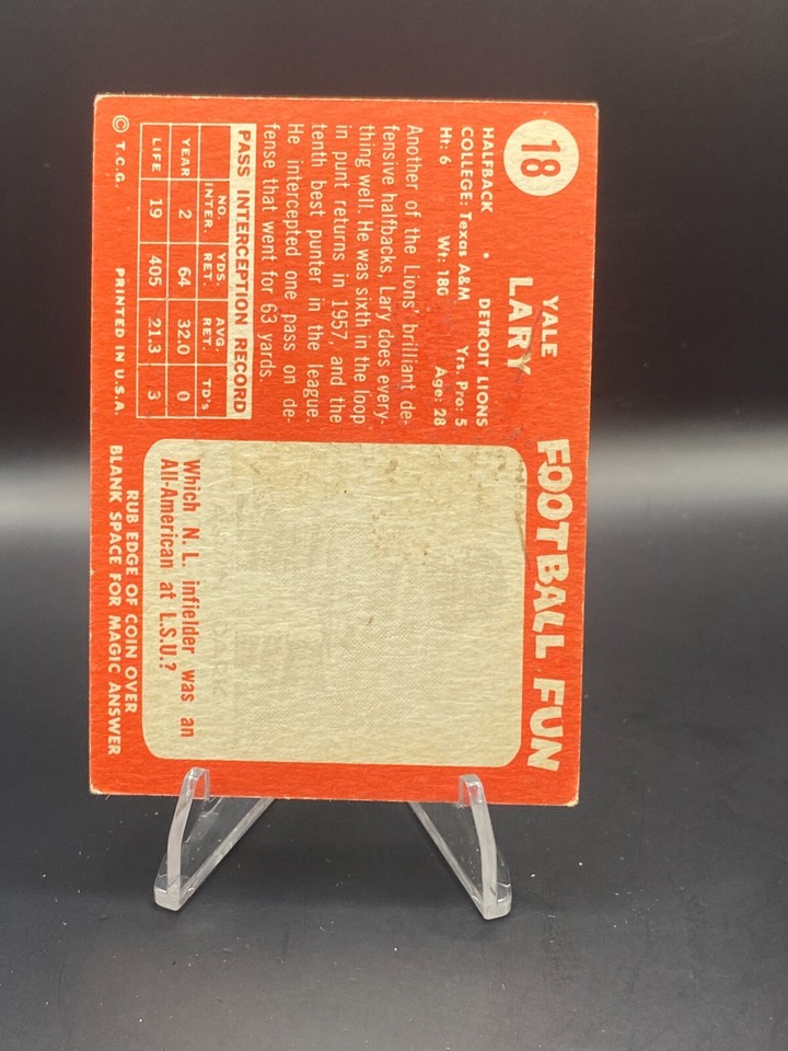 1958 TOPPS FOOTBALL CARD SINGLES COMPLETE YOUR SET PICK BUY MORE & SAVE ...