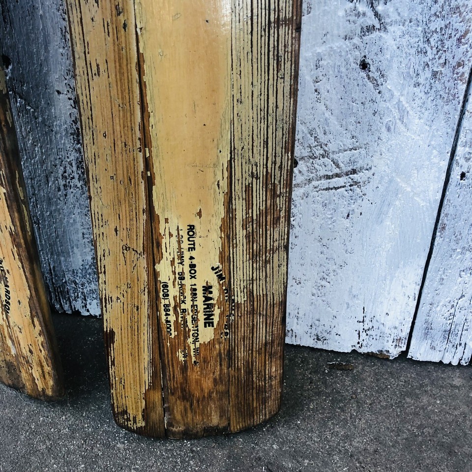 2 Vintage Wooden Boat Oars 89" LONG Natural Rustic Lake House Beach ...