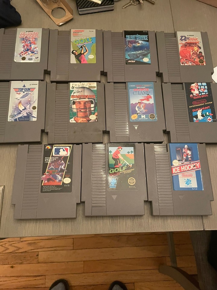 NES Console Lot With 2 Controllers Zapper Cords And 11 Games | eBay