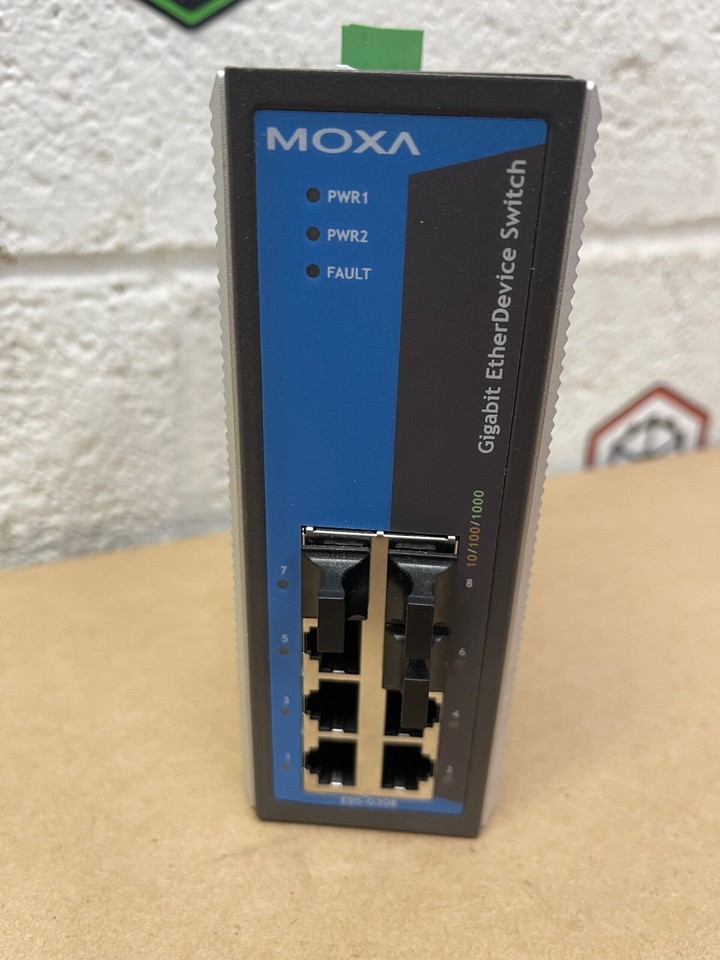 Moxa EDS-G308 Gigabit EtherDevice Switch, 8-Port, Input: 12-48 VDC | eBay