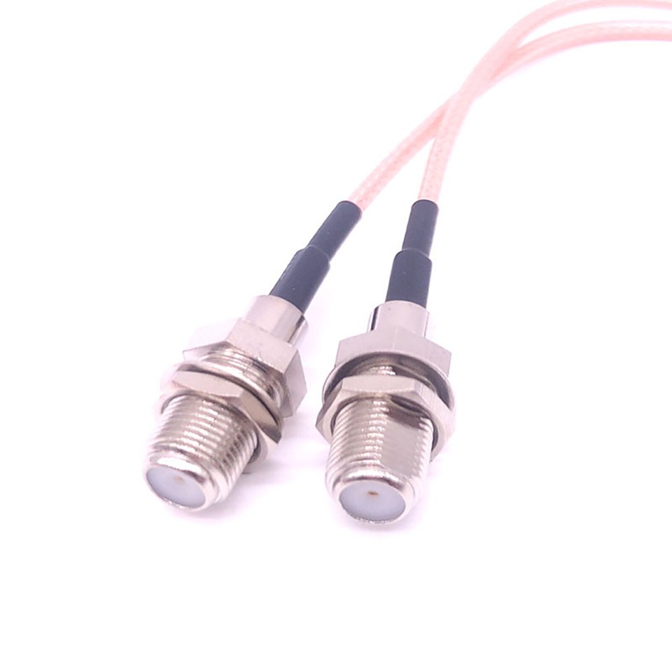 50 ohm F Type Coax Cable Splitter To F Dual Female 3 Way RG316 Coaxial ...