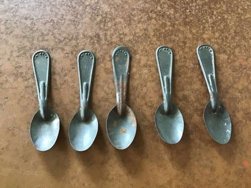 5 Vintage Tin Ice Cream Tasting Spoons / Baby Spoon | eBay