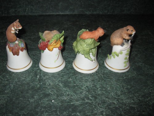 4 Baby Woodland Animals porcelain bells signed Peter Barrett | eBay