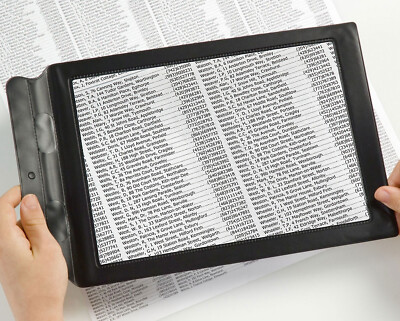 DELUXE A4 FULL PAGE MAGNIFYING SHEET LARGE MAGNIFYING GLASS READING | eBay