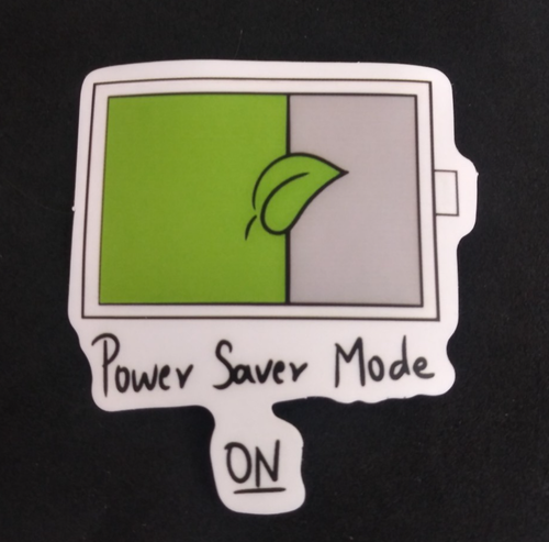 Battery Power Saver Mode On Sticker 2.18" x 2" (K) | eBay