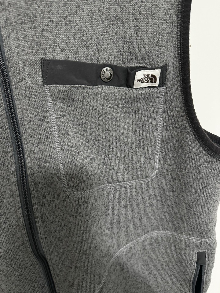 The North Face Fleece Vest Mens XL Gray Gordon Lyons Full Zip Outdoors ...