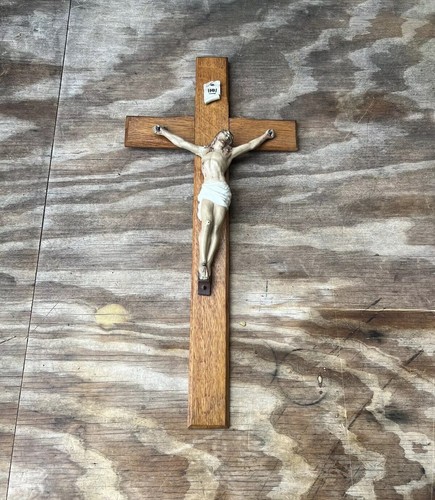 Vintage INRI Jesus Oak Wood Wall Christian Crucifix Decorative Cross ...