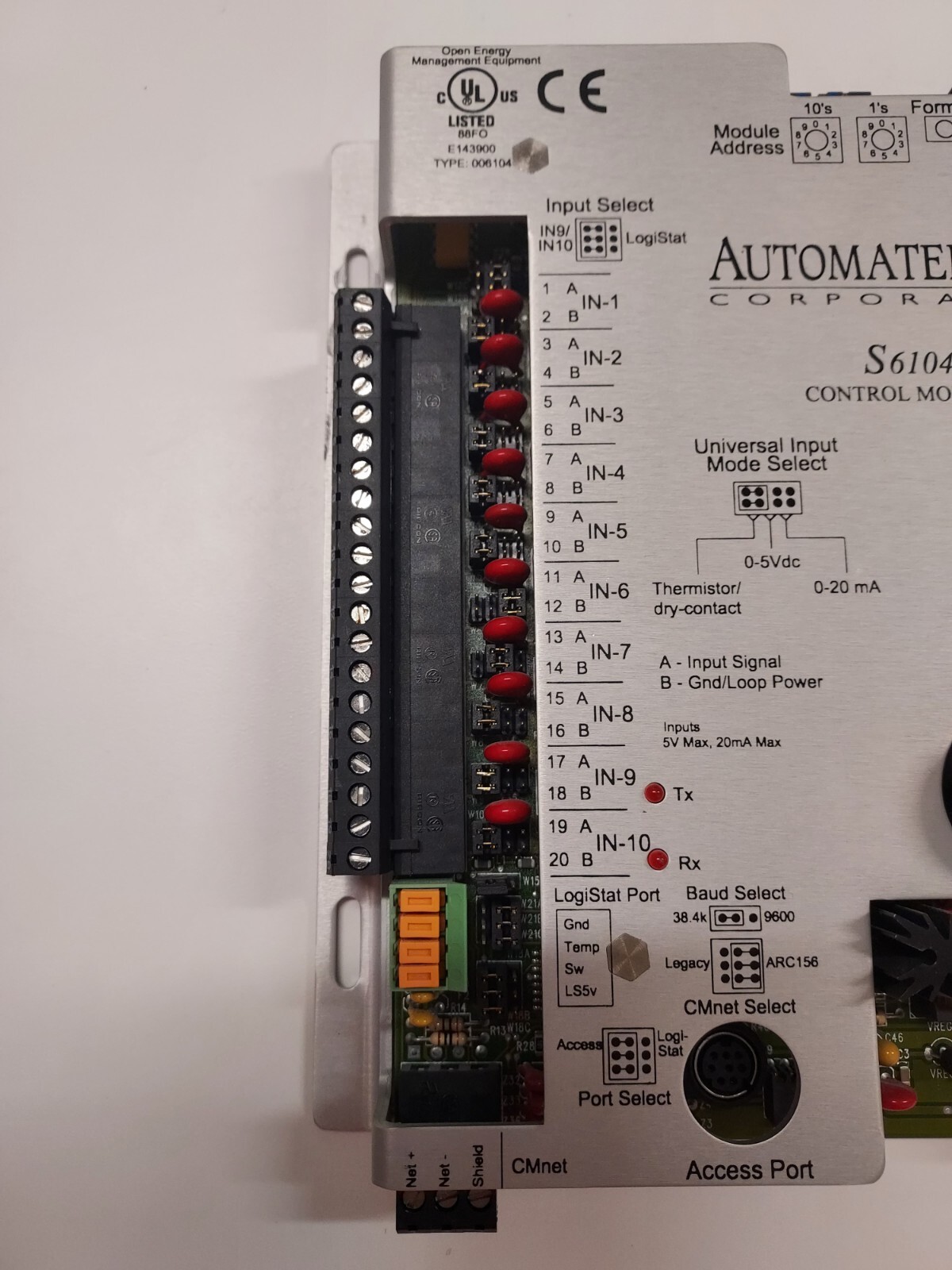 ALC Automated Logic Corporation S6104 S-line Control Module for AHU for ...