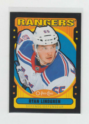 21/22 OPC New York Rangers Ryan Lindgren Black Border card #287 Ltd ...