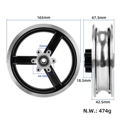 Neue 10 Zoll Radnabe Felge für 10X2/10X2125 /10X225/10X25/10X30 Reifen ...