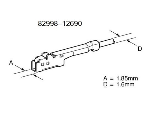 (2 pieces) 82998-12690 Repair terminal w/8" lead | eBay
