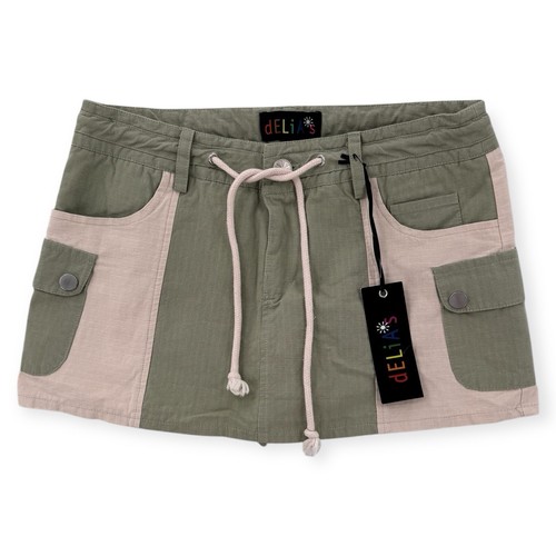 Delia’s Cargo Skort Skirt Womens XXS Colorblock Short Drawstring Mini ...