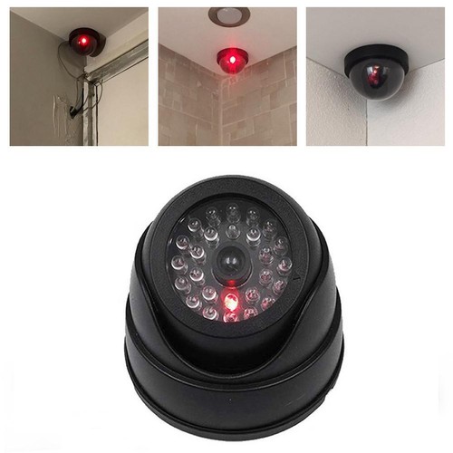 Dummy Fake Surveillance Security CCTV Dome Camera with Real HOT LED