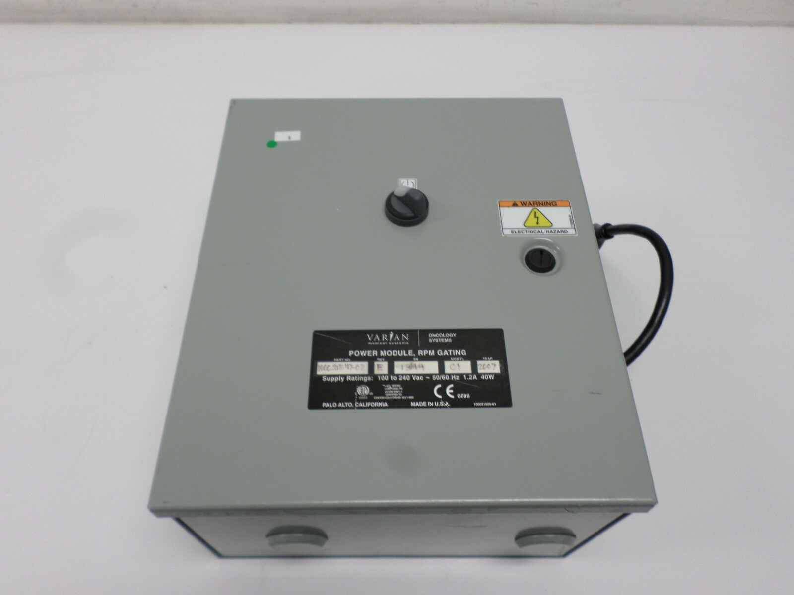 Varian Medical Systems 10004912255 POWER UNIT RPM RESPIRATORY GATING ...